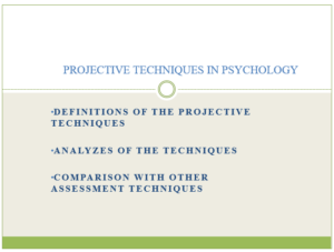 Projective Techniques, Power Point Presentation Example