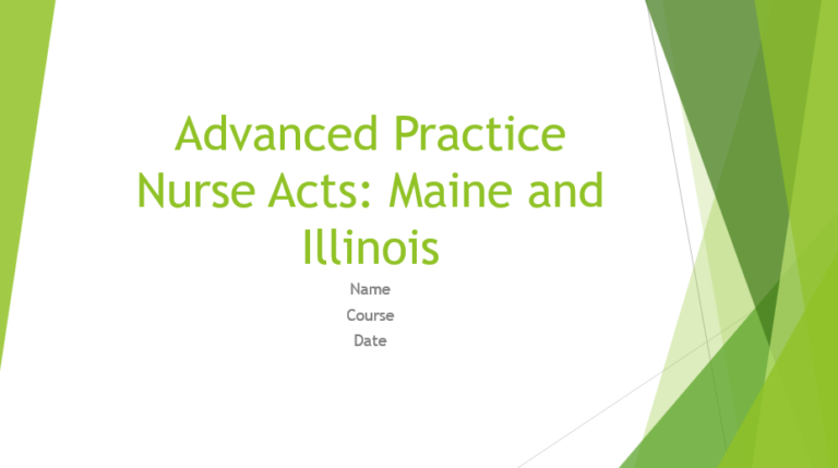 Advanced Practice Nurse Acts, Power Point Presentation Example