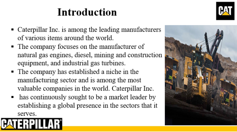 Caterpillar Inc. Leadership, Power Point Presentation With Speaker ...